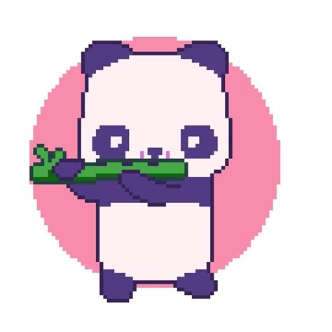 Super Mario Pixel Art Panda