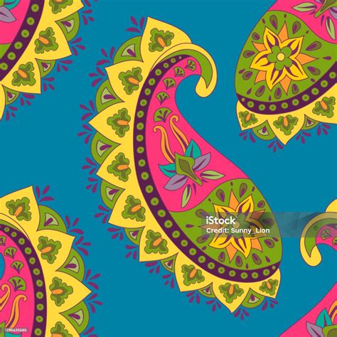 인도의 원활한 패턴입니다 다마스크 패턴 민족 화려한 벽지입니다 아시아 장식으로 포장지 민속 타일 패턴입니다 아라비아 디자인 포장지 웹 커버 러그 벽지 0명에 대한 스톡 벡터