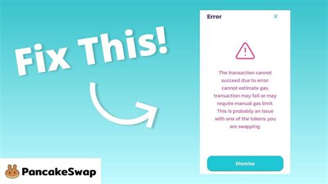 How To Fix Cannot Estimate Gas Error On Pancakeswap Cake