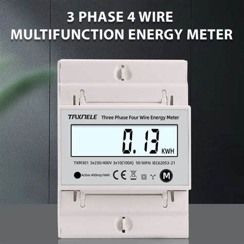 3 Phase 4 Wire Multifunction Energy Meter 380v Wattmeter Power