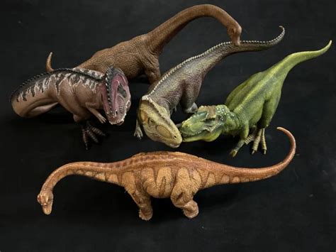 5 X Large Schleich Dinosaurs Bundle Apatosaurus T Rex Giganotosaurus