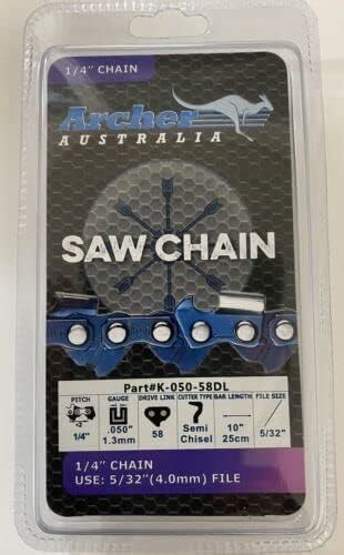 Archer Chain Loop Semi Chisel 1 4″ 050″ 58dl Tree And Arbor Supplies