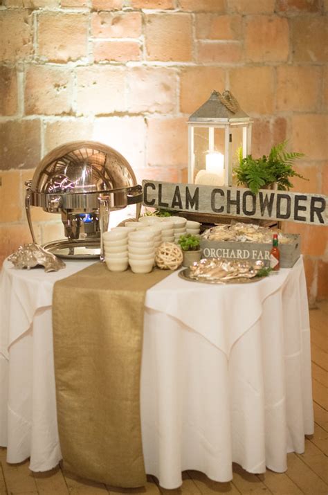 Clam Chowder Station Vinwood Caterers At The Barn On The Crane Estate