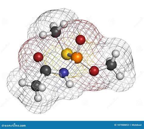Acephate Insecticide Molecule Skeletal Formula Vector Illustration