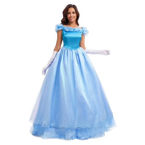 Blue Dress Costumes Halloween Cosplay Costume Cinderella Character