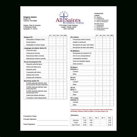 Pupil Report Template