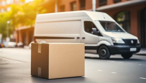 Premium Photo Loading Delivery Truck With Cardboard Boxes