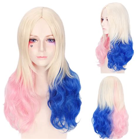 Vevefhuang Pink Blue Blonde Mix Harley Quinn Suicide Squad Batman