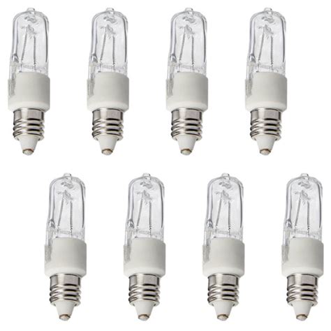 Candex Lighting 35 Watt T4 Halogen Dimmable Light Bulb Warm White 2700k E11 Mini Candelabra
