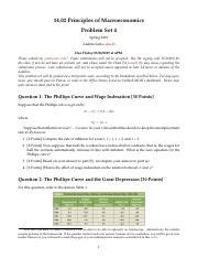 ProblemSet4 Solution Pdf 14 02 Principles Of Macroeconomics Problem