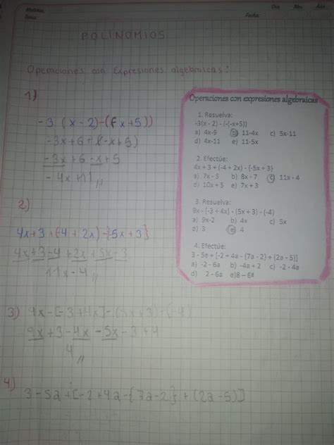 Operaciones Algebraicas Básicas Pdf