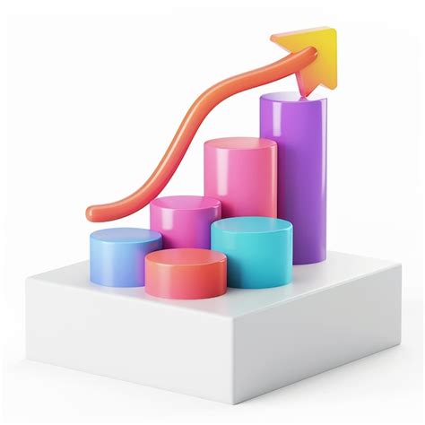 A Colorful Stack Of Colorful Cubes With An Orange Arrow Pointing Up Premium Ai Generated Image