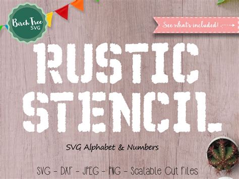 Rustic Stencil Font SVG Cutfile Alphabet Army Font Svg Etsy