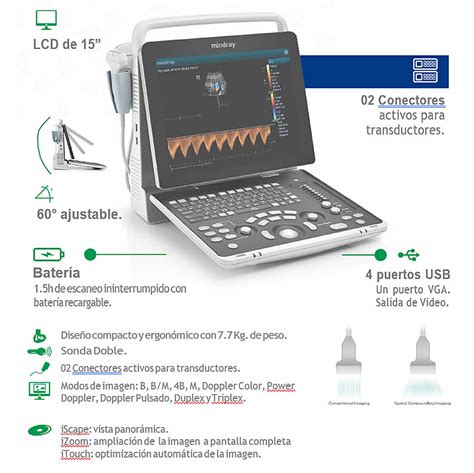 Ecógrafo Color Portátil Doppler Z 50 Vet Ecógrafos Mindray Rayos X