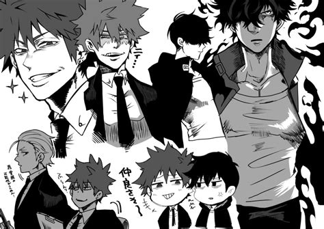 Safebooru 3boys Anger Vein Annoyed Black Hair Black Jacket Chibi