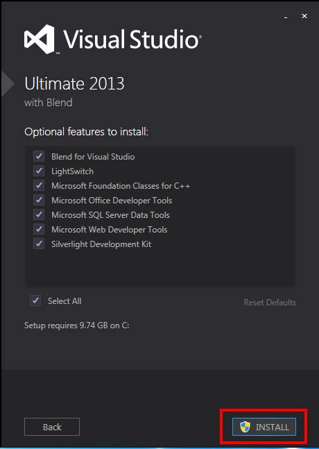 Installing Microsoft Visual Studio