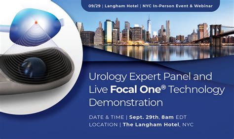 Edap Tms Urology Expert Panel And Live Focal One® Technology