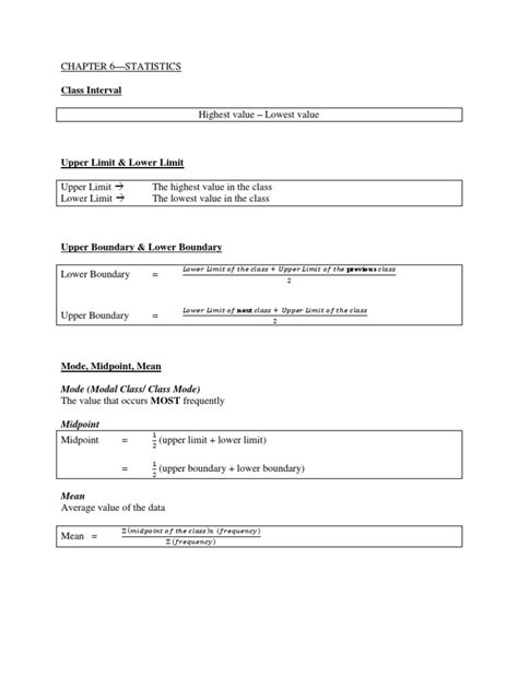 Class Interval Mode Modal Class Class Mode Pdf Quartile Frequency