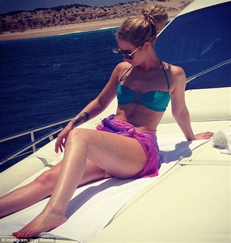 Iggy Azalea Slips Into Green Bikini For Luxury Yacht Holiday To
