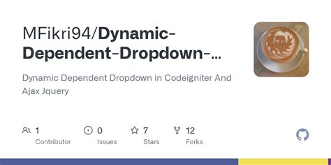 Github Mfikri94dynamic Dependent Dropdown In Codeigniter And Ajax