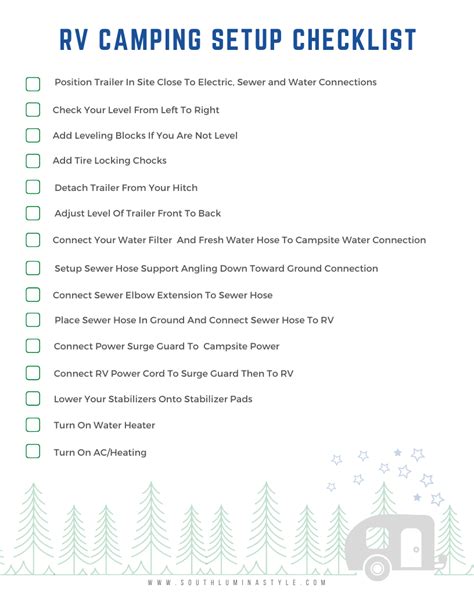 Rv Newbie Tear Down Checklist Artofit