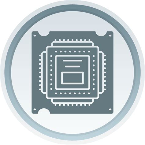 Processor Solid Button Icon Vector Art At Vecteezy