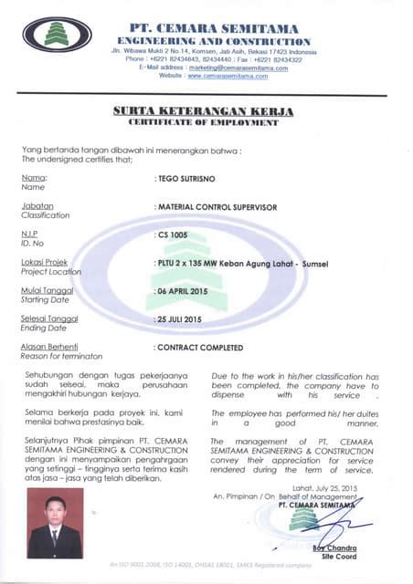 Certificate Welding Metallurgy Trisakti Ppt