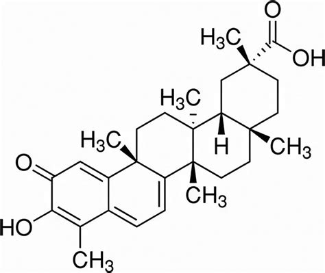 Chemical Structure Of Celastrol Download Scientific Diagram