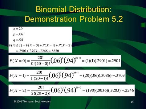 Chapter 5 Discrete Probability Distributions 2002 Thomson SouthWestern