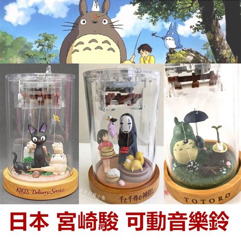 日貨小兔 現貨 日本 宮崎駿 音樂鈴 無臉男 龍貓 擺飾 發條 音樂盒 木質 發條式 連動音樂盒 吉卜力 神隱少女 正版 蝦皮購物