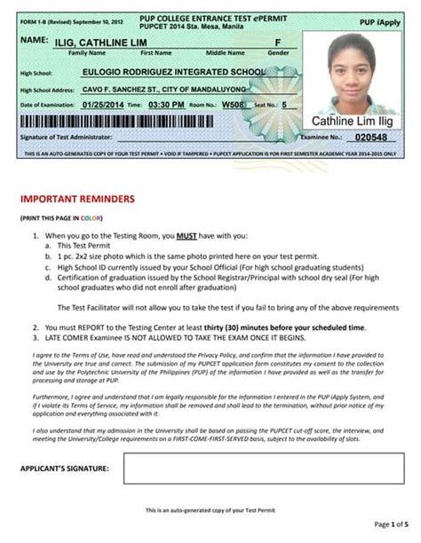 Eie Application For Admission Form Pdf Resume Writing And Advice
