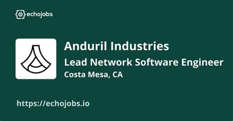 Anduril Industries Is Hiring Lead Software Engineer Networking