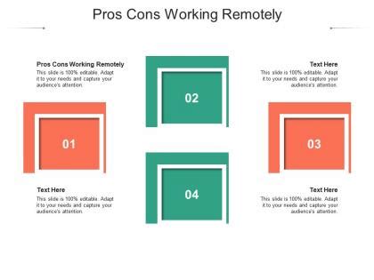Working Remotely Pros Cons PowerPoint Presentation and Slides PPT Template | SlideTeam