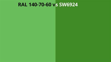 Ral 140 70 60 Vs Sw6924 Ral Colour Chart Uk