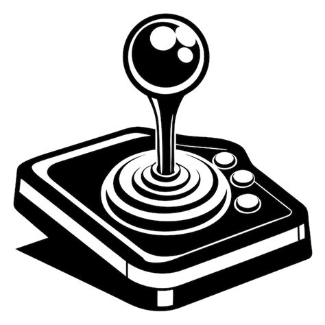 Gamepad Joystick Virtual Game Controller Video Gaming Esparto Monochrome Black Icon Vector