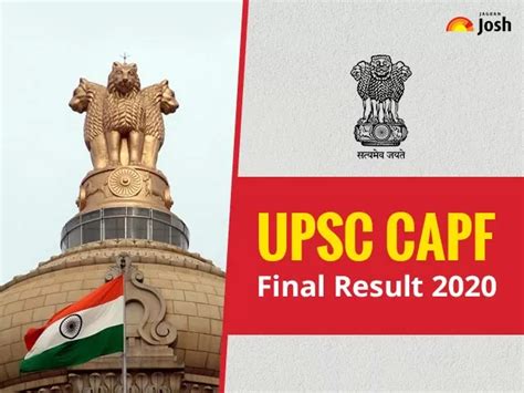 UPSC CAPF Final Result 2020 Declared On Upsc Gov In Here S Direct Link