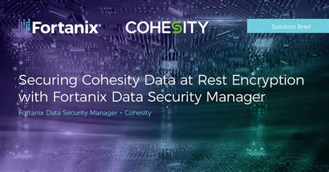 Securing Cohesity Data At Rest Encryption Fortanix