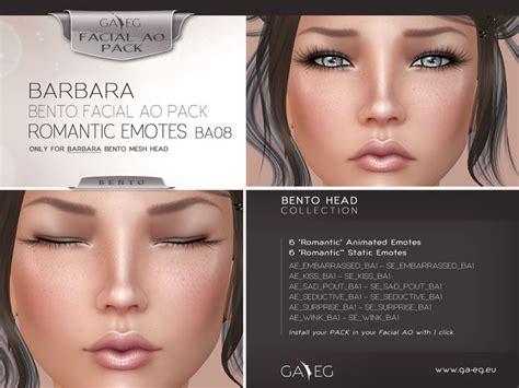 Second Life Marketplace Discounted Gaeg Barbara Bento Facial