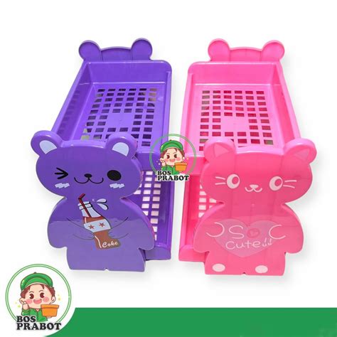 Ungu 2 Tier Multipurpose Mini Shelf Cute Mini Plastic Shelf Pink Spice Rack Purple Spice Rack