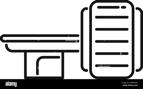 Magnetic Resonance Device Icon Outline Vector Medical Exam Patient