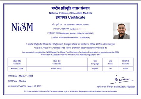 Shubham Jadhav On Linkedin I Am Pleased To Share That I Have Recently Passed The Nism Series