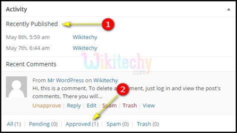 Wordpress Dashboard Wordpress Tutorial Wikitechy