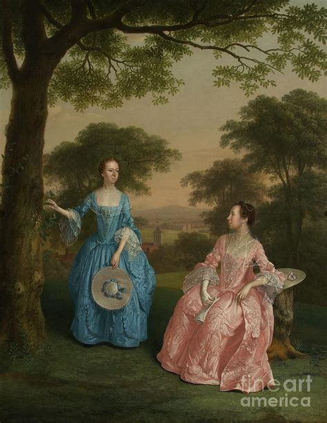 Alicia And Jane Clarke C 1758 Painting By Arthur Devis Pixels
