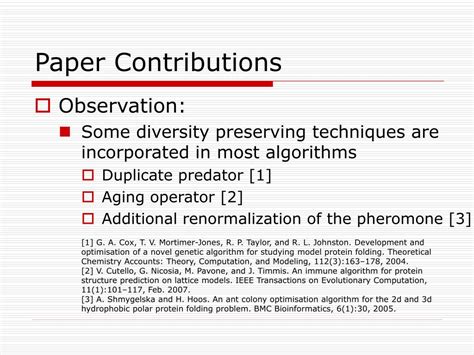 Ppt Protein Structure Prediction On A Lattice Model Via Multimodal