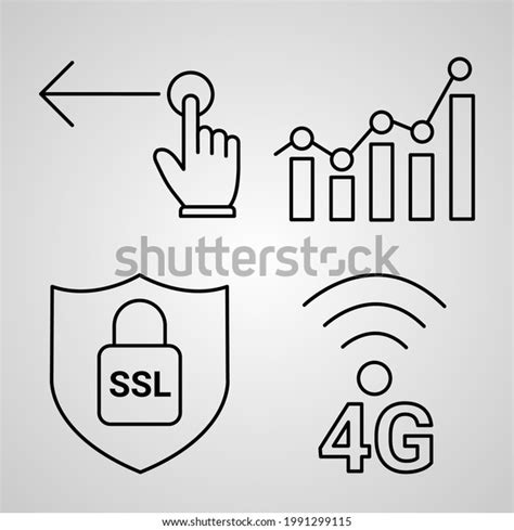 Simple Set Ui Vector Line Icons Stock Vector Royalty Free 1991299115 Shutterstock