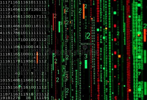 matrix code ascii digital collage ascii art forms the structure stock