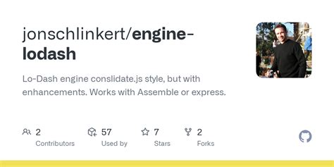GitHub Jonschlinkert Engine Lodash Lo Dash Engine Conslidate Js Style But With Enhancements