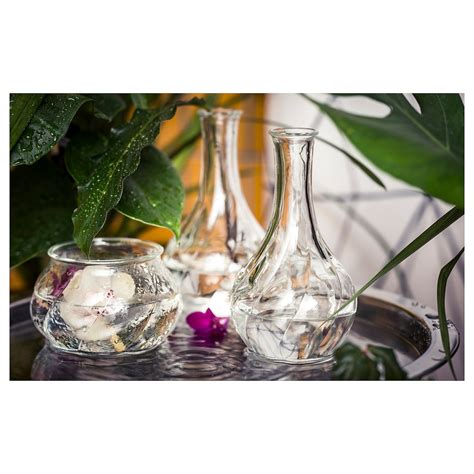 Viljestark Vase Clear Glass 17 Cm Ikea