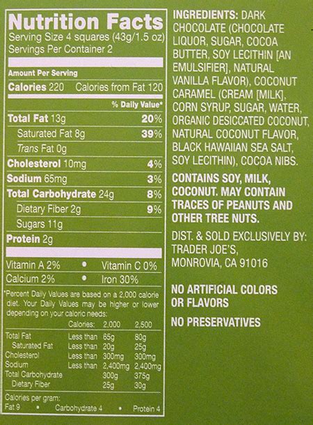 What S Good At Trader Joe S Trader Joe S Coconut Caramel Dark