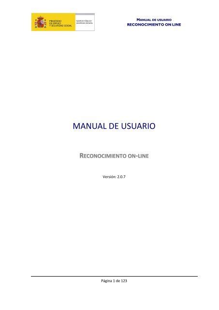 Manual De Usuario Oli Sede Electrónica Del Sepe